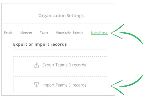Importing records – TeamsID