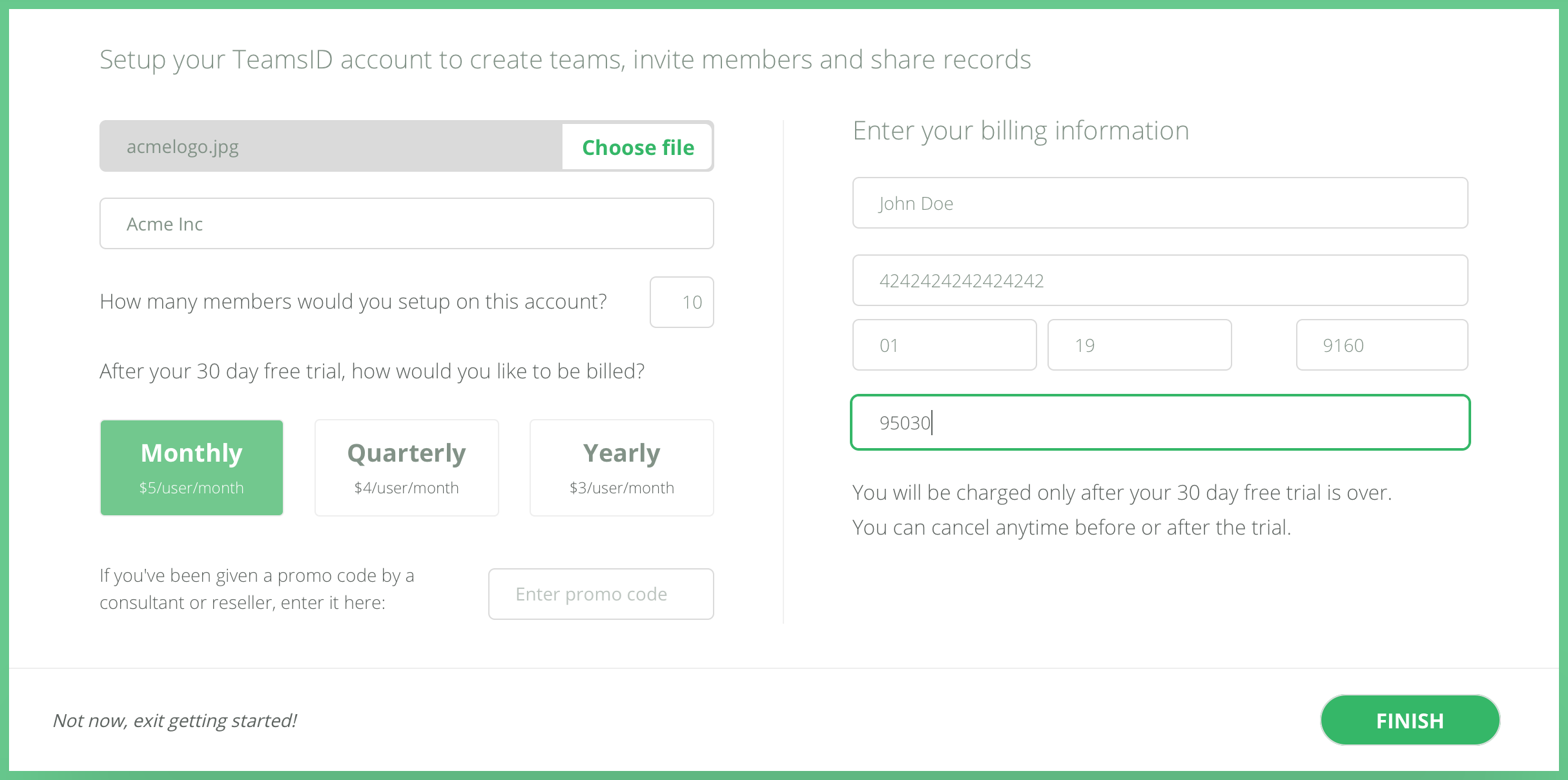 Setup your account with teams and members – TeamsID