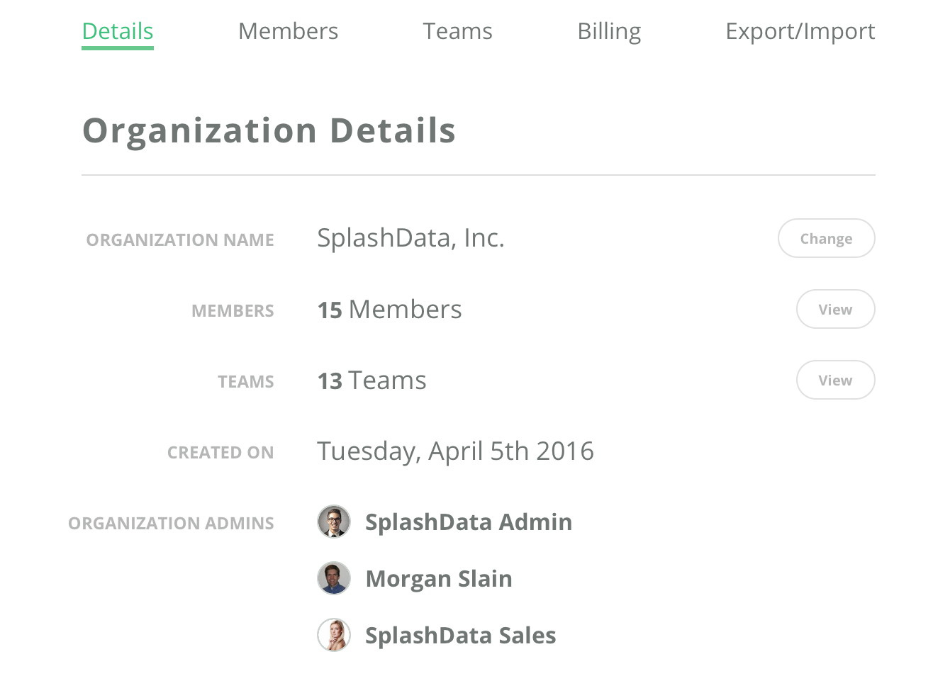 Account admin and settings – TeamsID